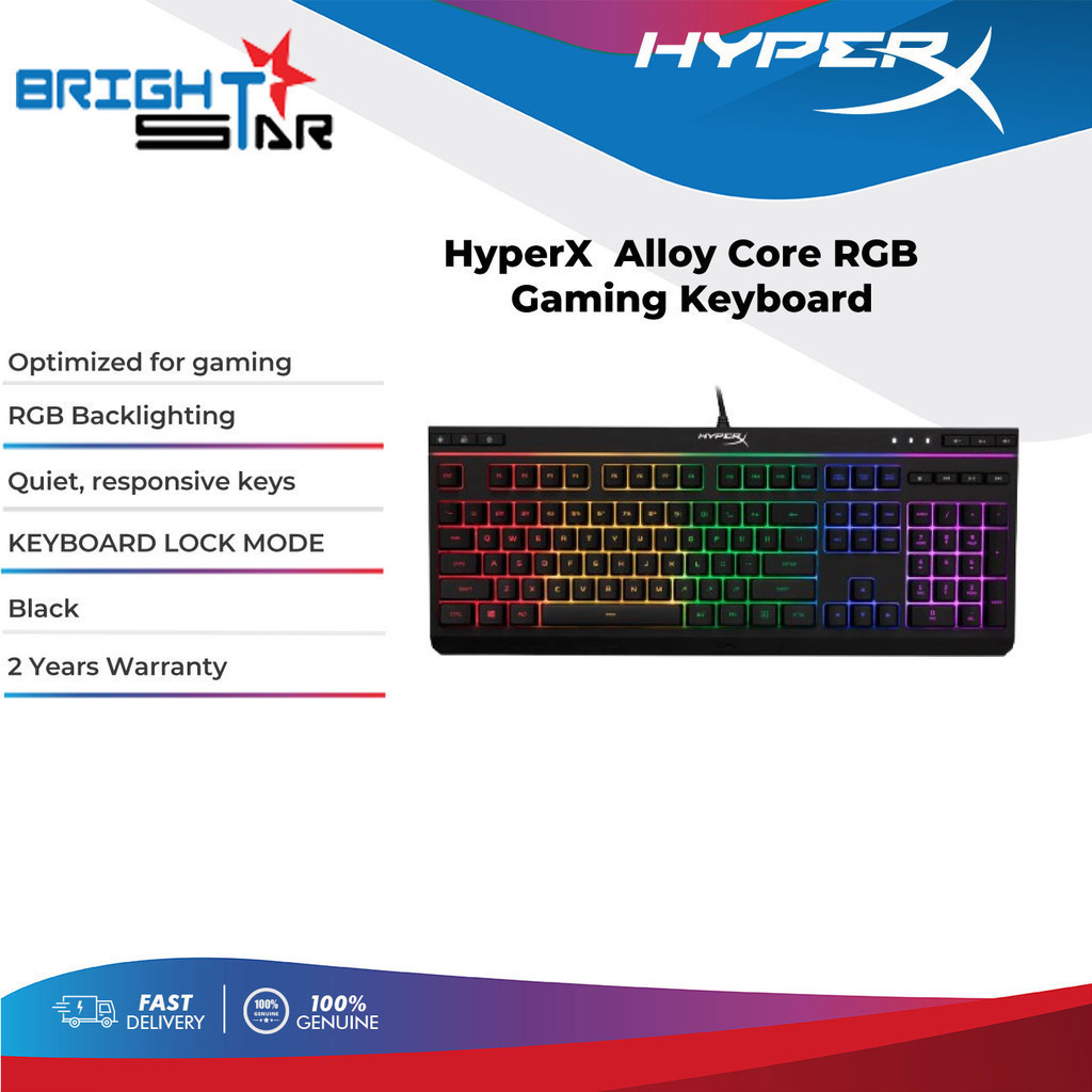 HyperX Alloy Core RGB Gaming Keyboard - 4P4F5AA | Shopee Malaysia
