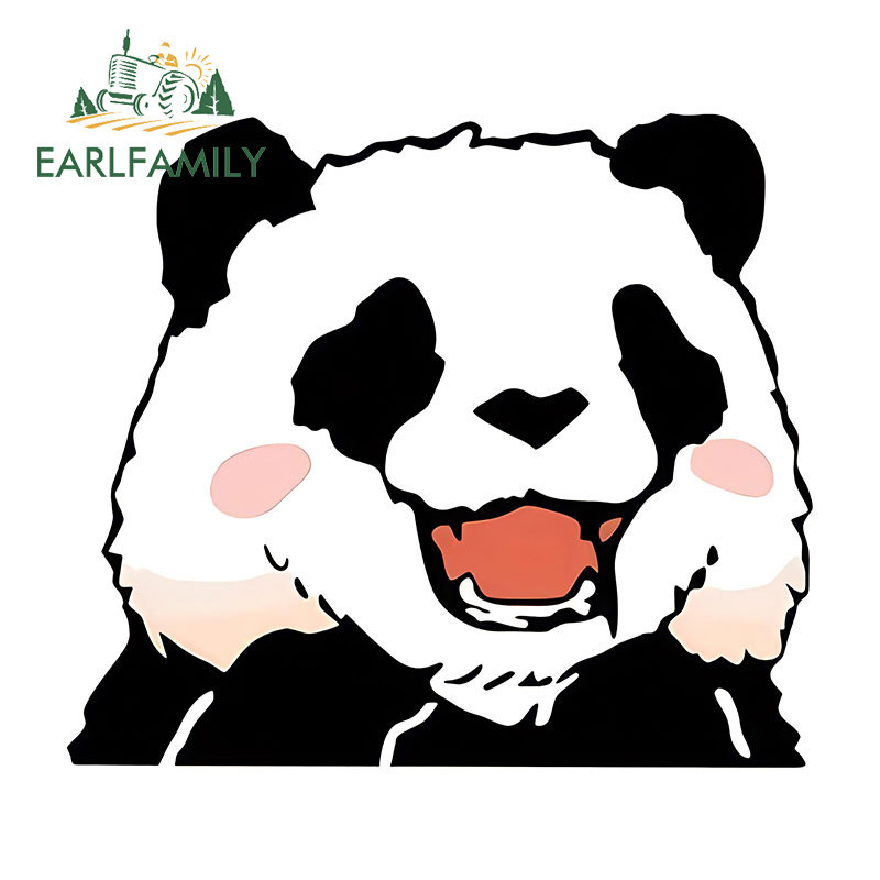 EARLFAMILY 13cm x 11.4cm Panda Car Sticker Funny Multifunctional ...