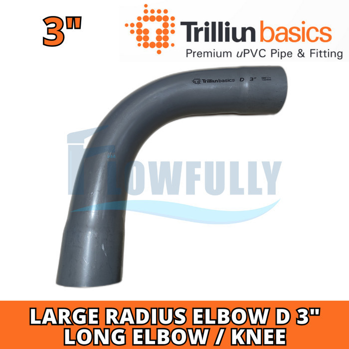 Large RADIUS ELBOW D 3 INCH TRILLION PVC BEND BOCK LONG ELBOW KNEE LONG ...