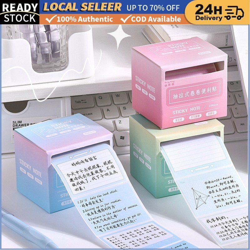 256pcs/Box Pull-out Sticky Notes Fully Adhesive Tearable Sticky Notes ...