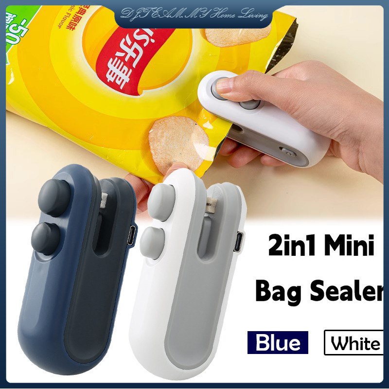 Mini Food Bag Sealer USB Rechargeable Sealing Machine Hand Pressure ...