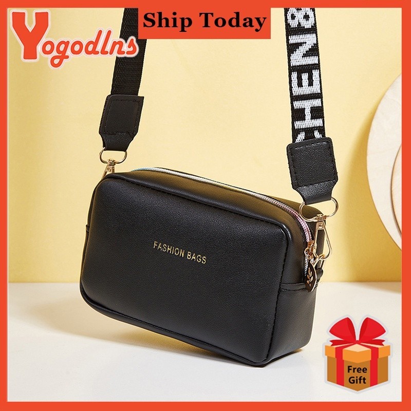 Yogodlns Fashion Small Square Shoulder Bag For Women PU Leather Letter ...