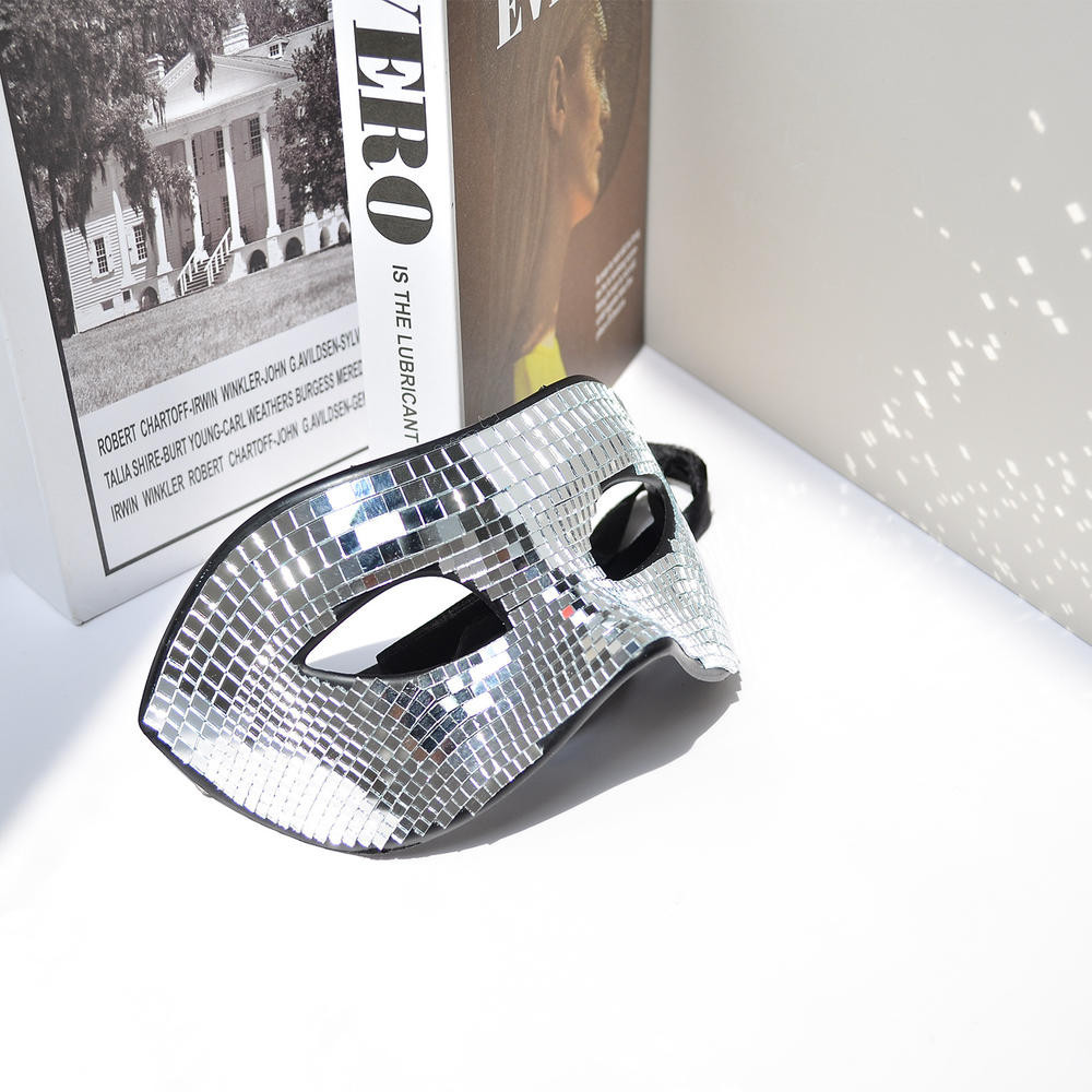 Disco Ball Glitter Face Mask Venetian Masquerade Mask For Women Men ...