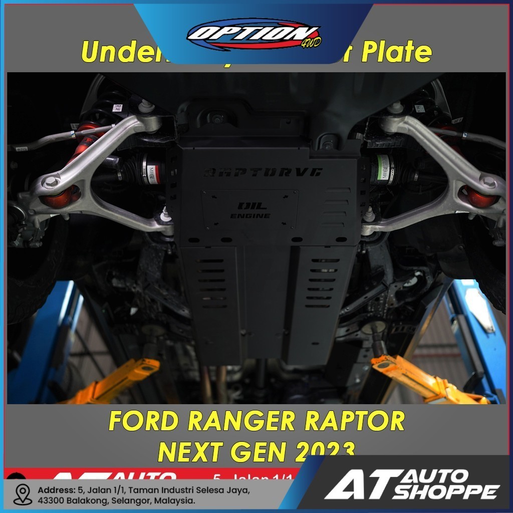 OPTION 4WD UNDERBODY PROTECT PLATE (BLACK) FOR FORD RANGER RAPTOR NEXT ...