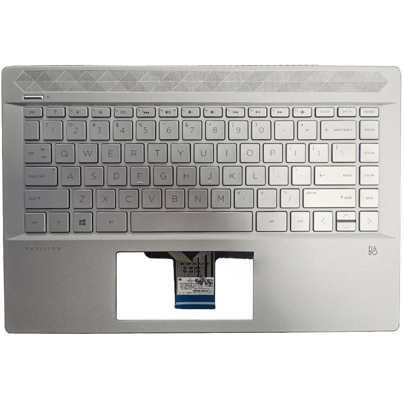 YJX Laptop US Keyboard For HP Pavilion 14-CE TPN-Q207 Palmrest Rest ...