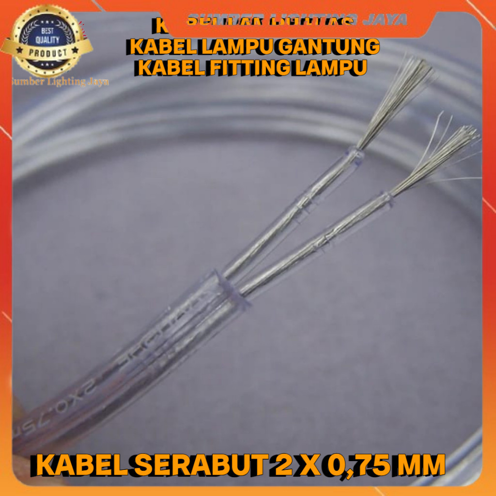 & Transparent Clear Cable 2x0.75 PER METER/2X0.75 Cable/Chandelier ...