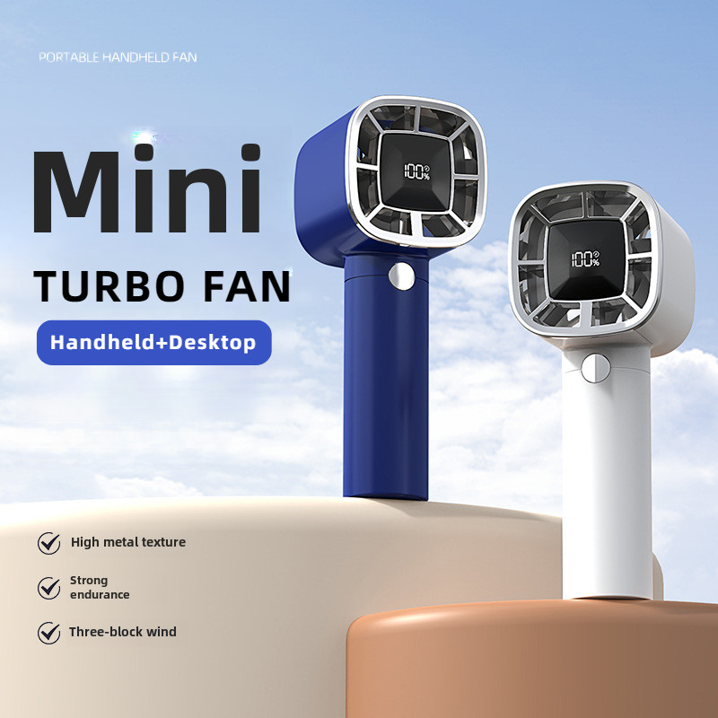 Small Hand Held Battery Bladeless Electric Fans Personal Rechargeable ...