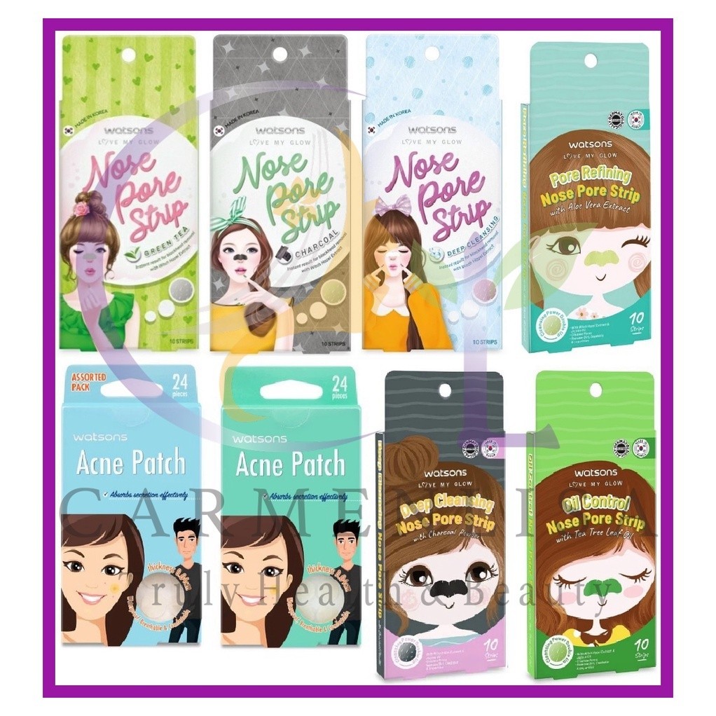 Watsons Watson Nose Pore Strips Green Tea Charcoal Deep Cleansing 10s ...