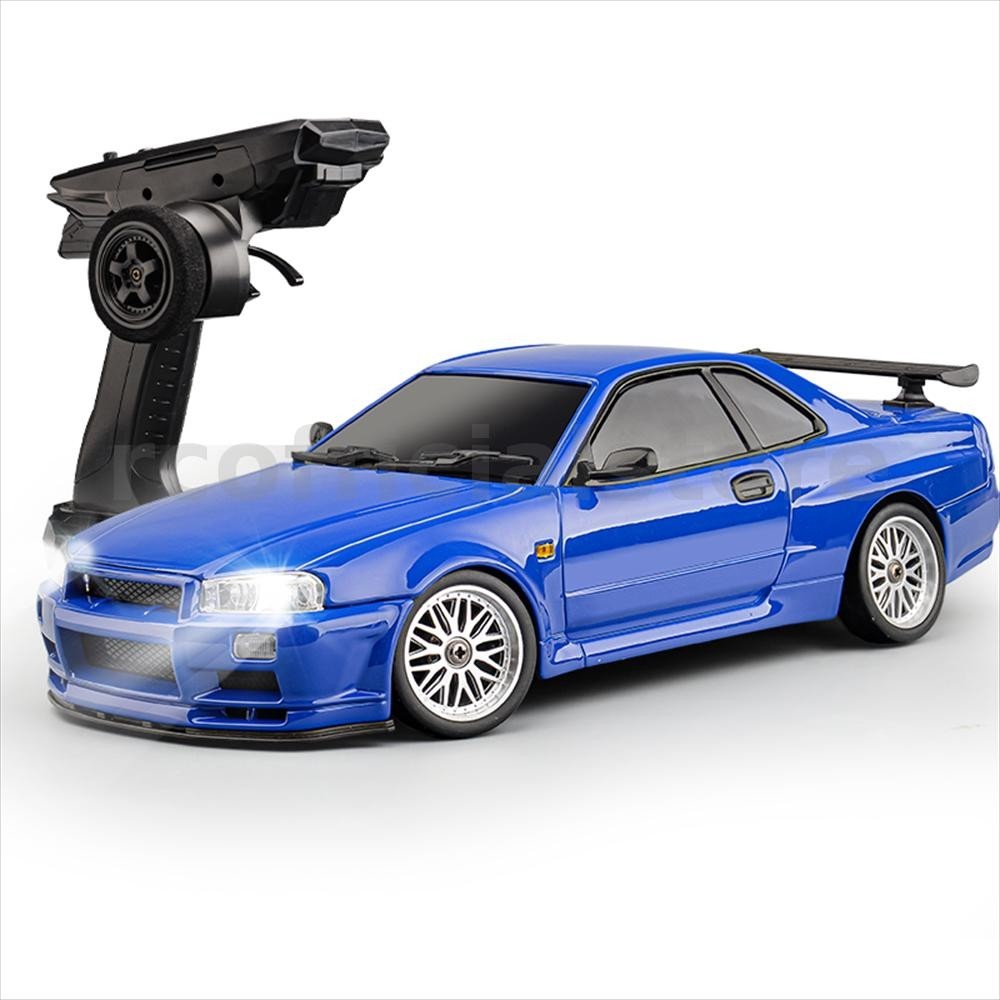 LDRC 1899 RTR 1/18 2.4G RWD RC Car Drift GTR R34 Gyro LED Light On-Road ...
