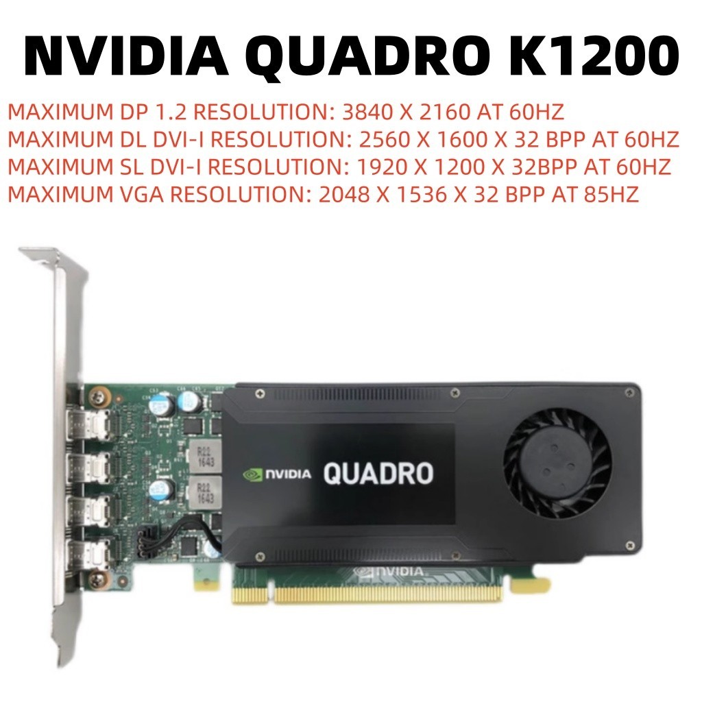Nvidia Quadro K1200 4GB GDDR5 PCI Express 4x Mini DP Graphics Card ...