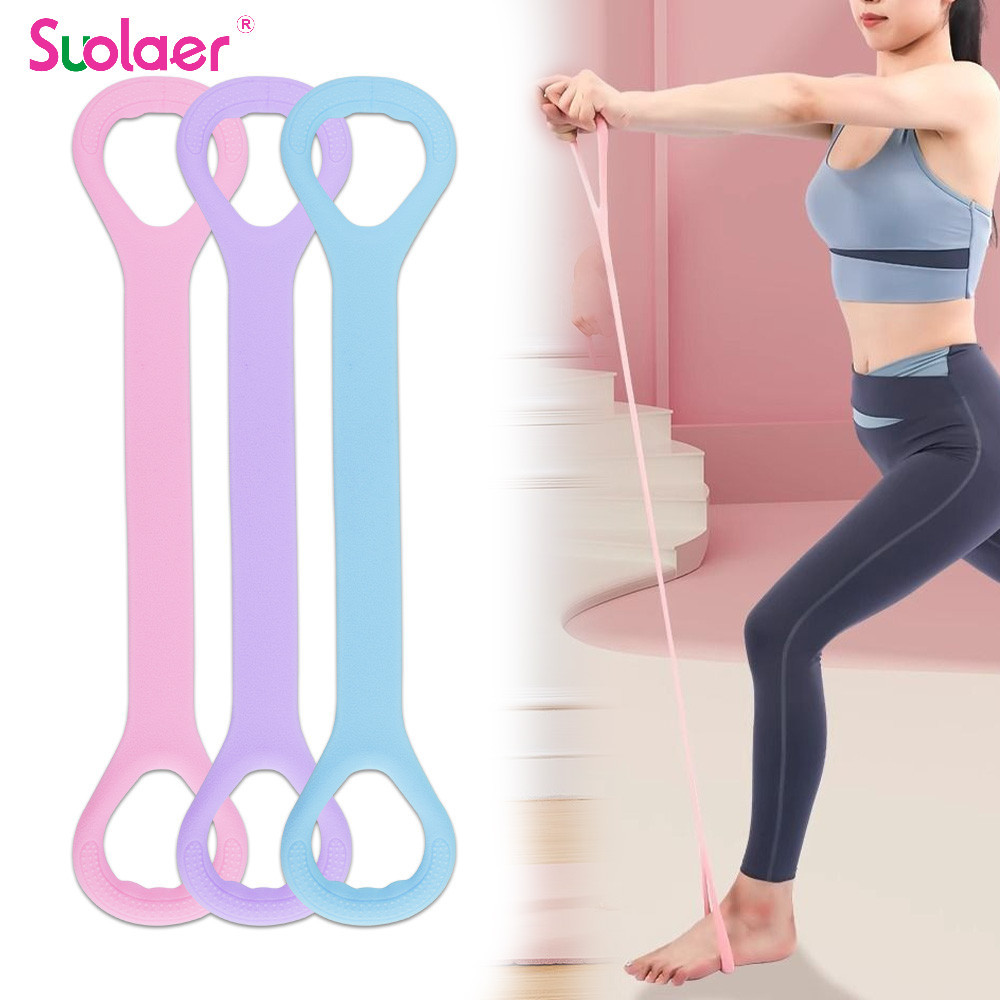 Suolaer 2pcs Stretch Strap Yoga 8-Figure Tensioner Yoga Tool Open Back ...