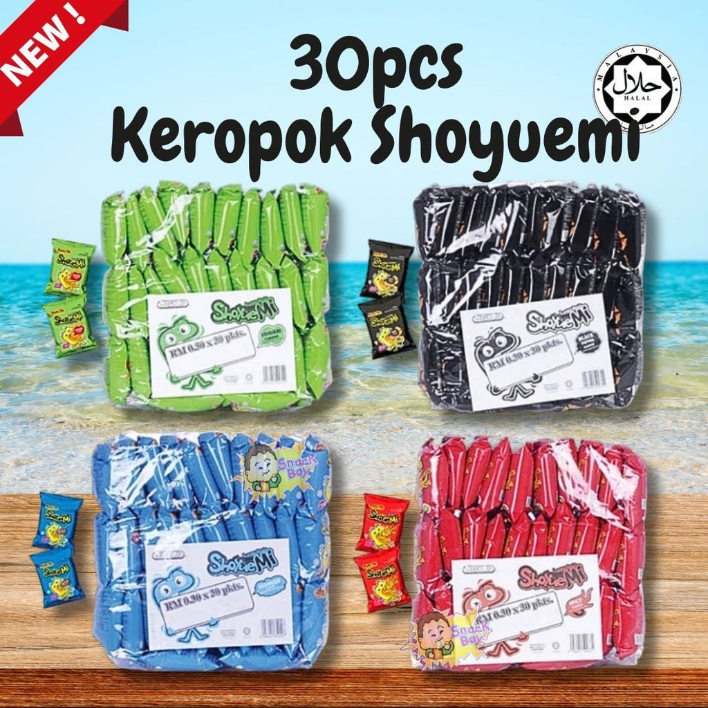 14g x 30pcs Snek Ku ShoyueMi Keropok Bundle [Original / Spicy / Black ...