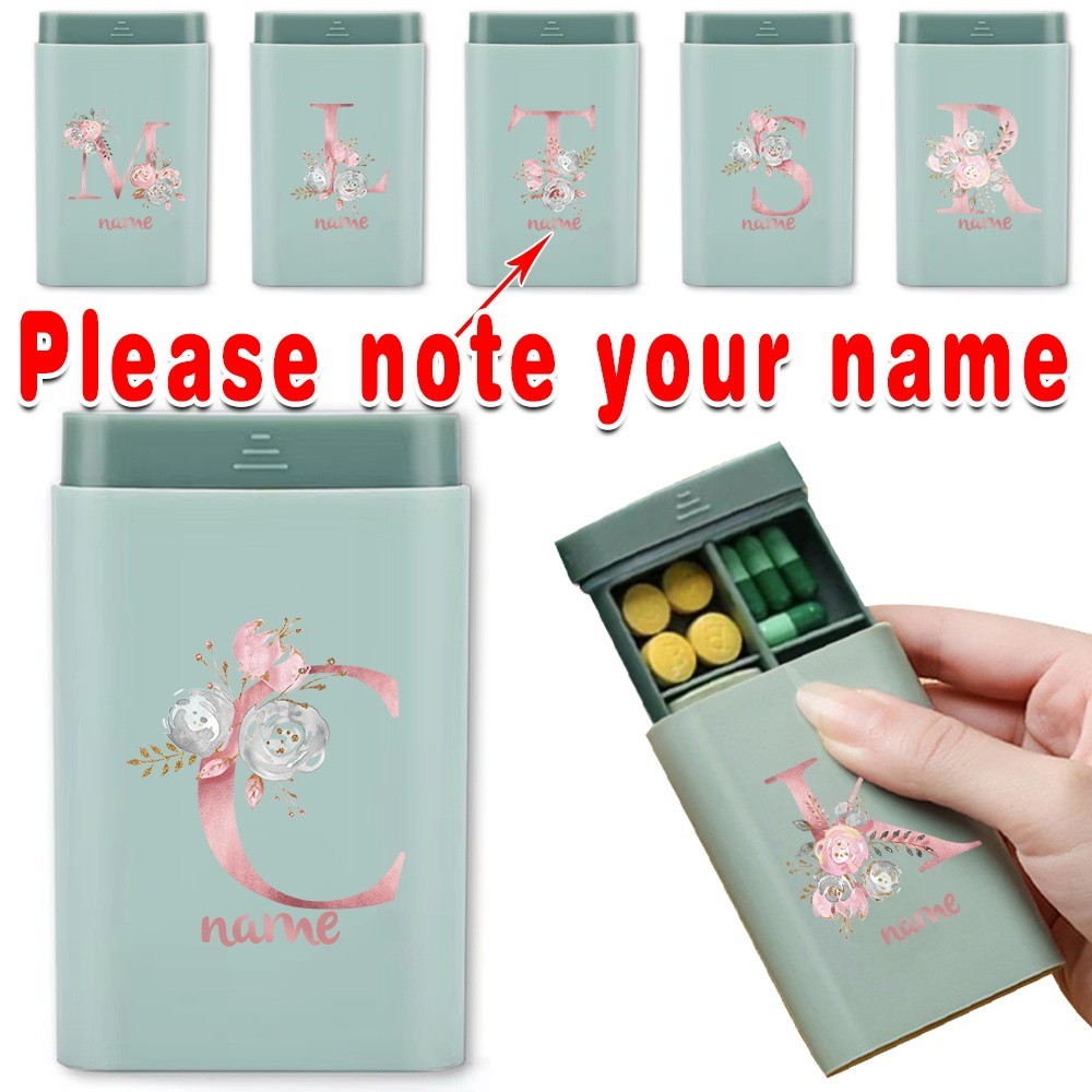 Customized Name Weekly Medicine Box Pill Organizer Pill Case Pocket ...