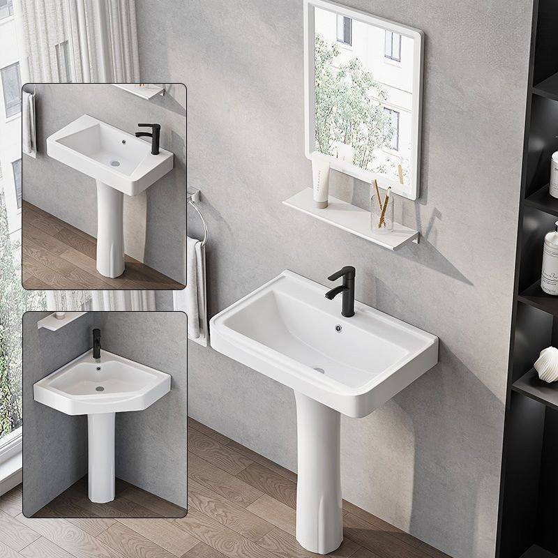 Column Wash Basin Small Apartment Bathroom Washbasin Bathroom Vanity ...