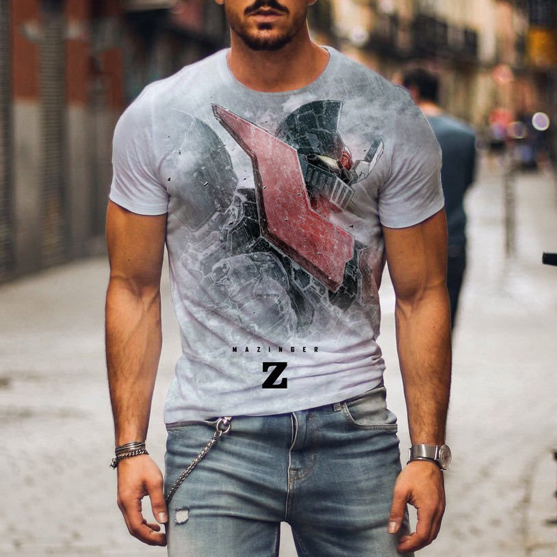 Mazinger Z men's and women's T-shirt Animated robot 3D printed short ...