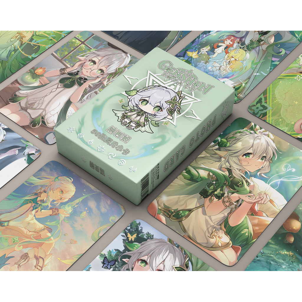 50-55pcs GENSHIN IMPACT Laser Holographic Photocards NAHIDA Sangonomiya ...