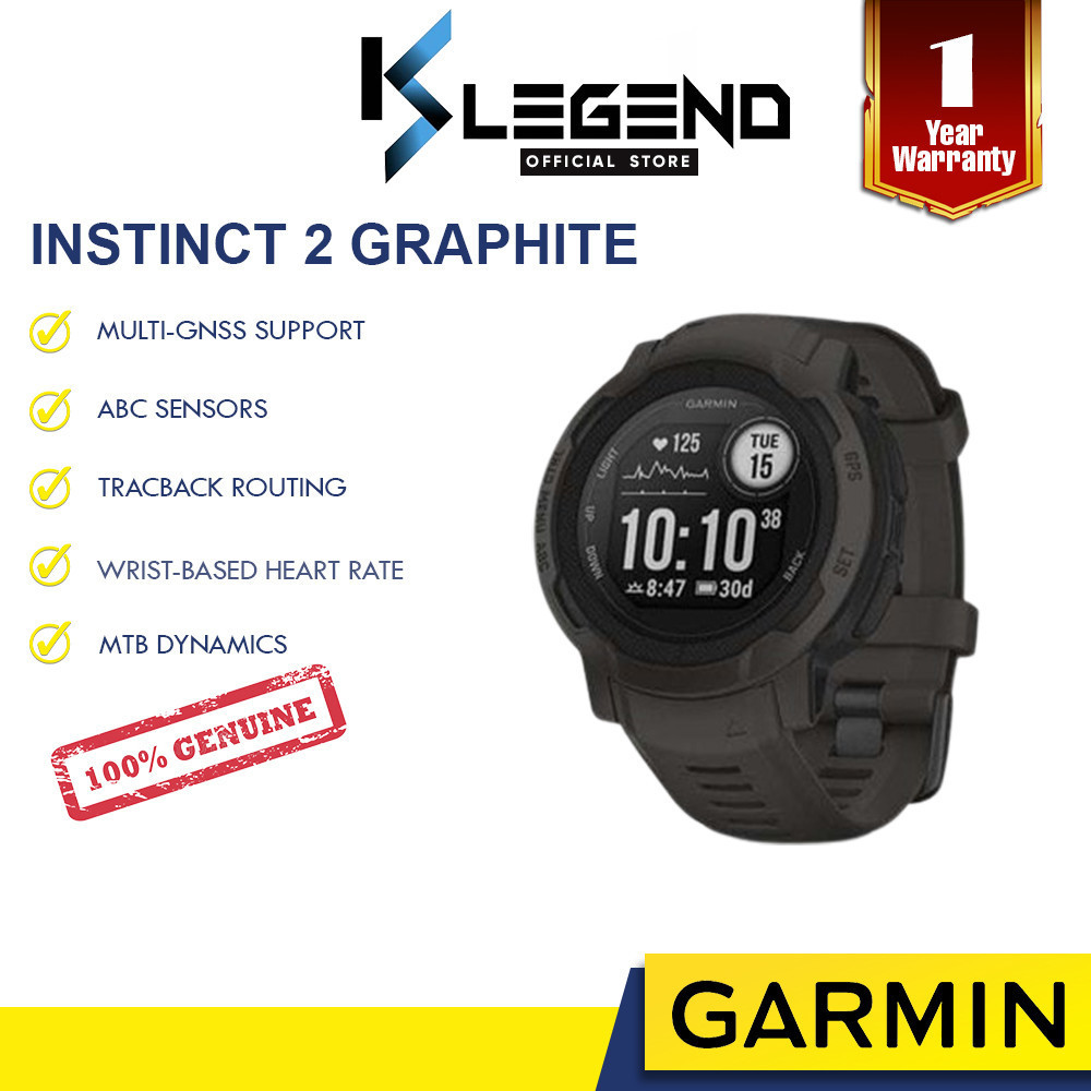 Garmin Instinct 2 (Graphite) RUGGED GPS SMARTWATCH | Shopee Malaysia