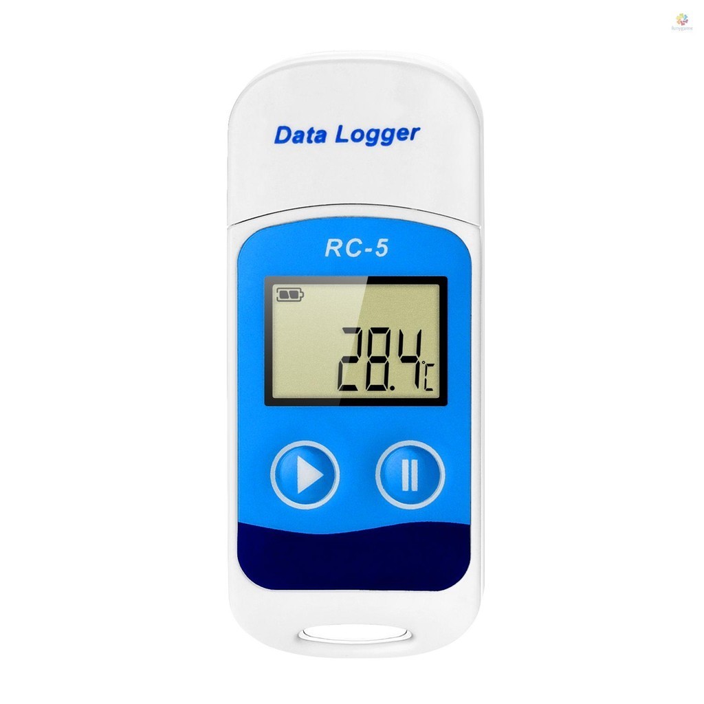 Temperature Data Logger High Accuracy USB Data Recorder 32000 Points LCD Display IP67 Waterproof ...