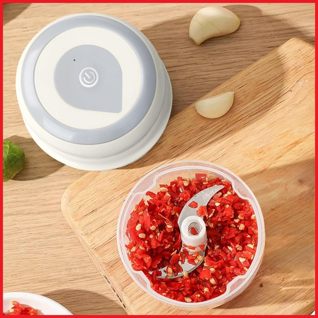 Electric Garlic Chopper Mini Portable Food Processor for Garlic 250ml ...