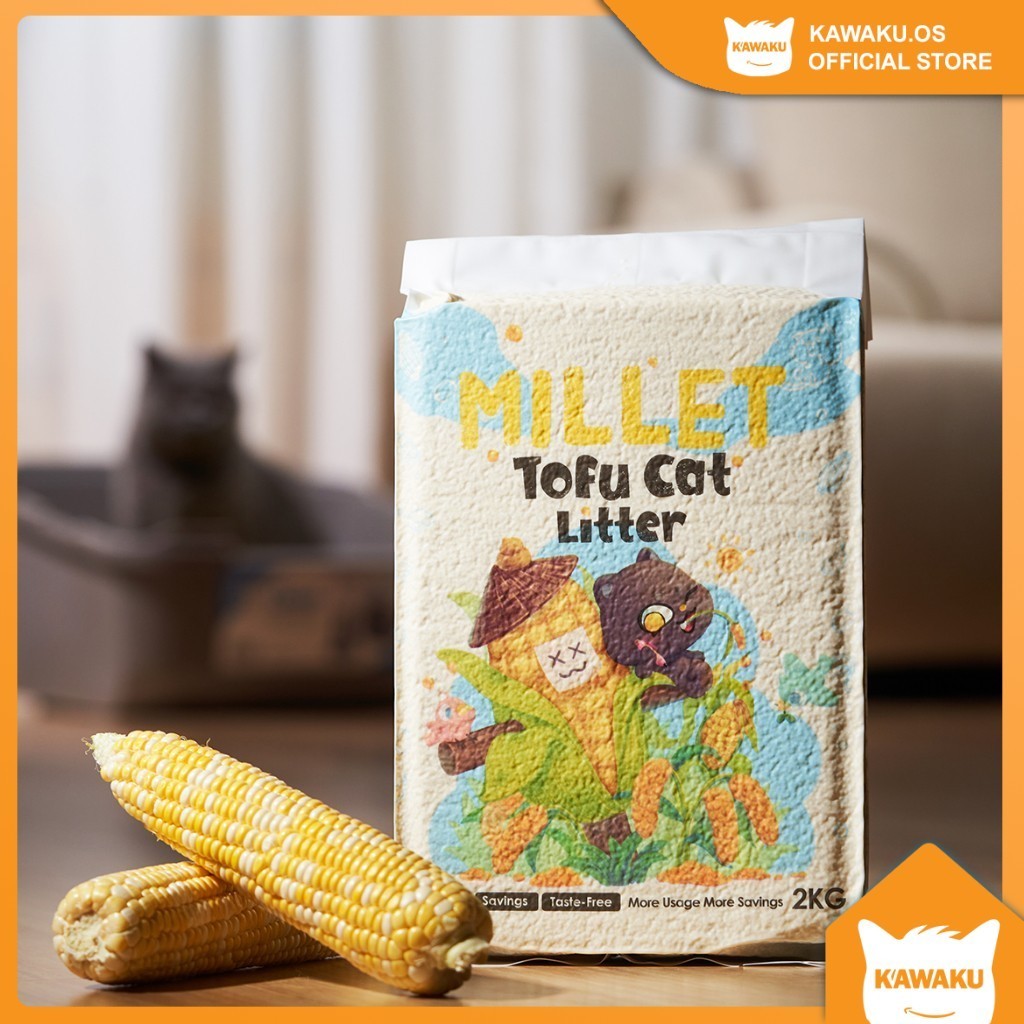 KAWANKU Millet Tofu Cat Litter 6L/2KG Elevate your cat's comfort to new heights 小米猫砂 | Shopee ...