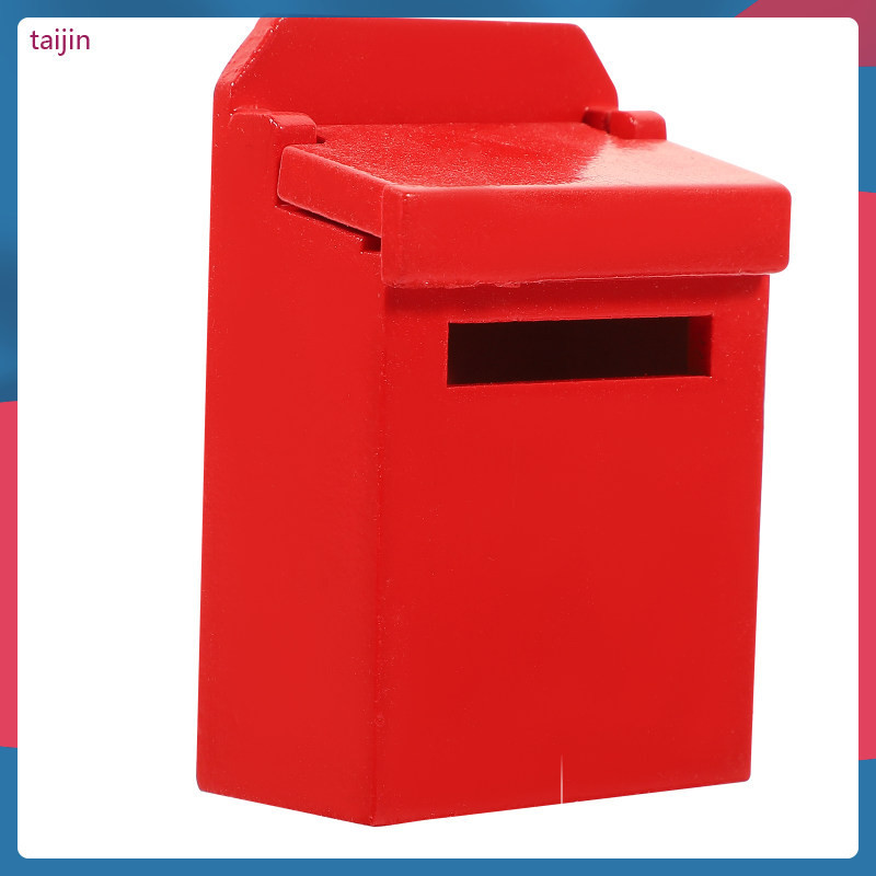 Miniature Wall Mailbox Letterbox Model Toys Wooden Tiny House Room ...