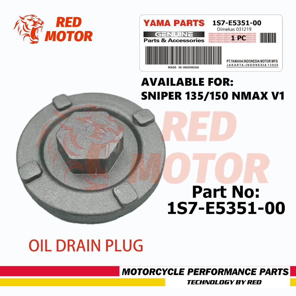 GENUINE OIL DRAIN PLUG SNIPER135/150/NMAX V1 1S7-E5351-00 genuine | Shopee Malaysia