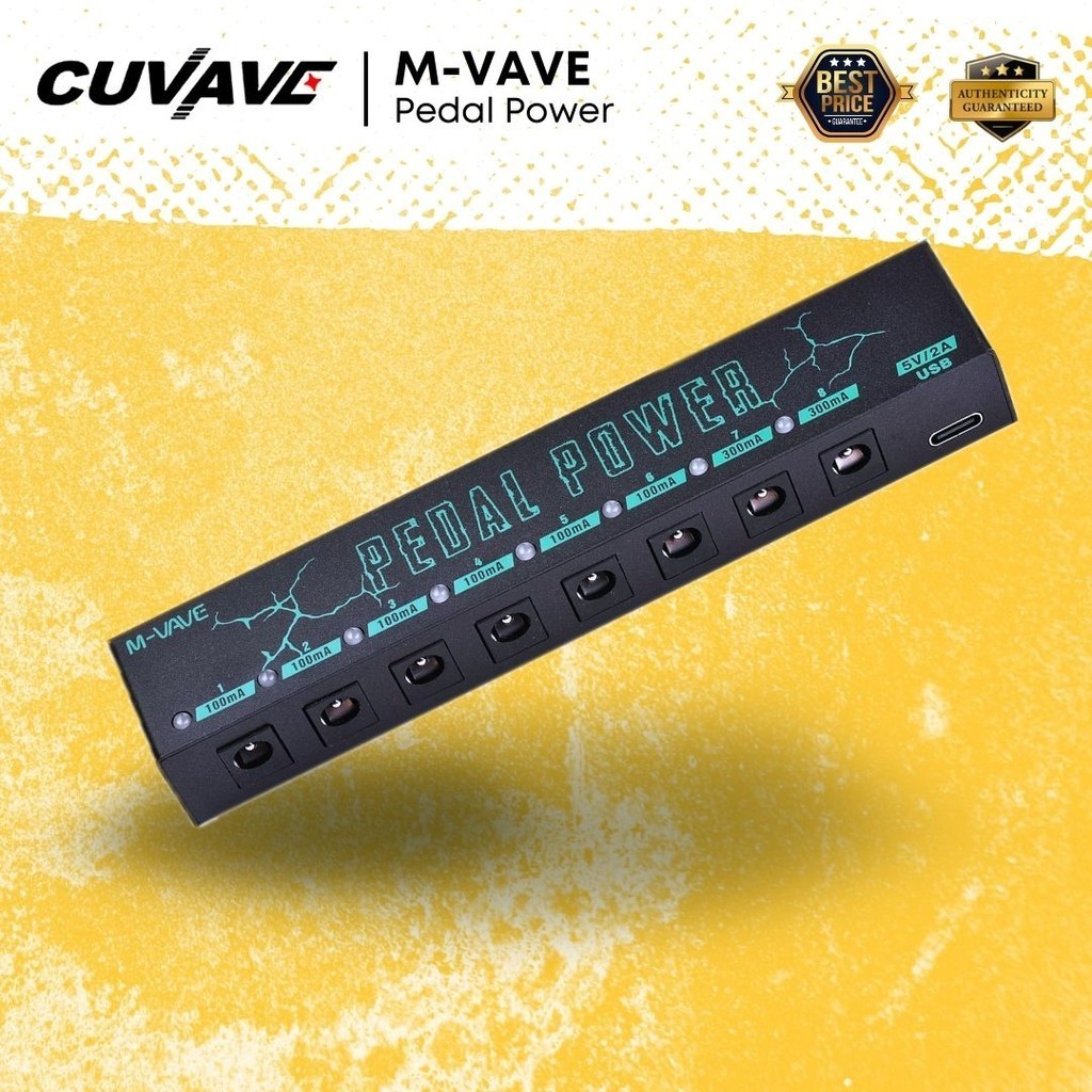 M-Vave Pedal Power, 8 Isolated Ports Guitar Pedal Effect Power Supply ...