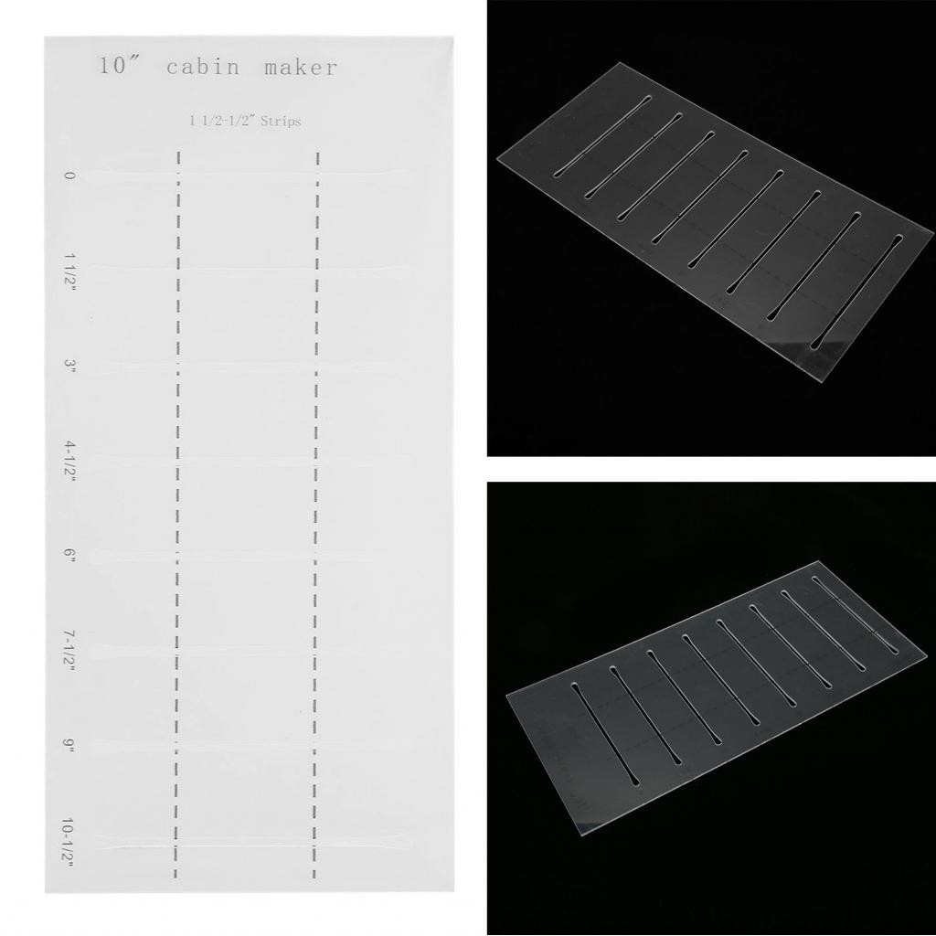 Dkkioau Blocks Quilt Ruler Log Cabin Quilting Rulers 10 Inch Practical ...