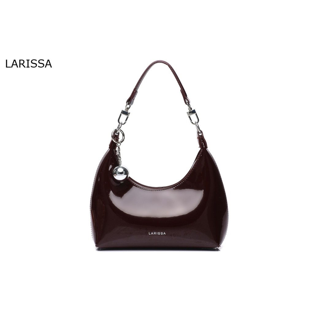 RURU-LARISSA GLOSSY CRESCENT MOON UNDERARM WOMENS HAND CARRY CROSSBODY ...