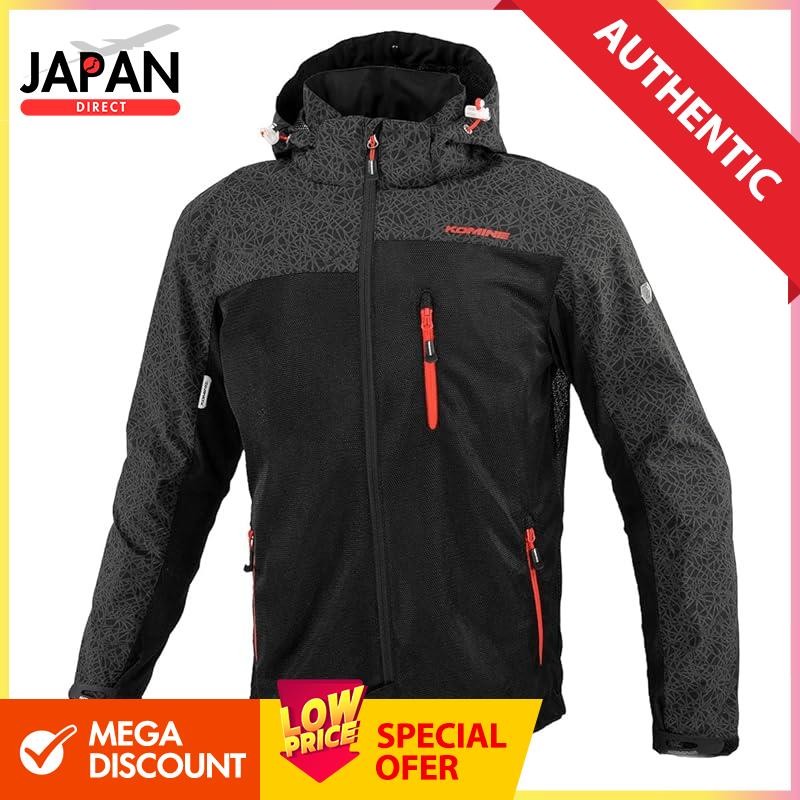 [KOMINE] Motorcycle JK-1143 Protect Mesh Hoodie Curtain 07-1143 Men's HR Black L | Shopee Malaysia