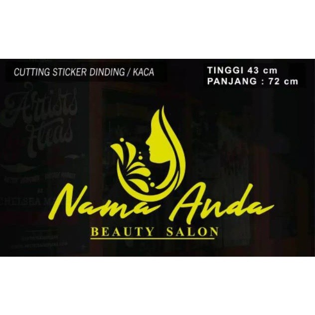 STICKER CUTTING CUSTOM STICKER SALON BEAUTY BEAUTY SALON STICKER ...