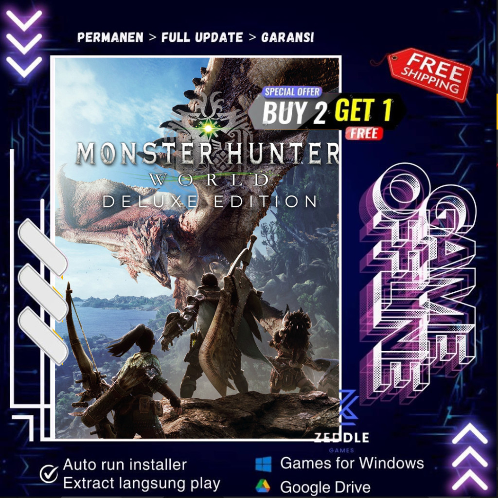 Monster HUNTER WORLD DELUXE EDITION - GAME PC - LAPTOP GAME - PC GAME ...