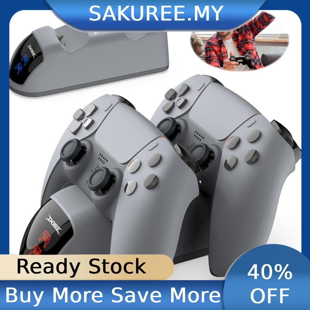 PS5 Dual Controller Fast Charging Dock with LED Indicator for ...