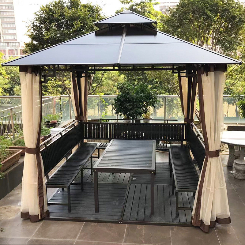 Pavilion Baharu Kanopi Teduhan Matahari Luar Ruangan Vila Halaman Taman ...