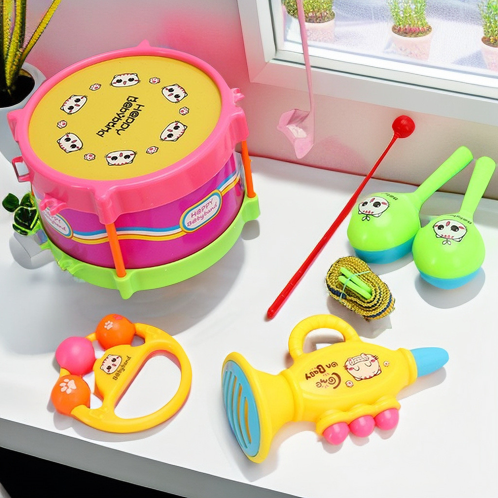 Children's Musical Instruments Rattle Bell Horn Percussion Small Waist ...