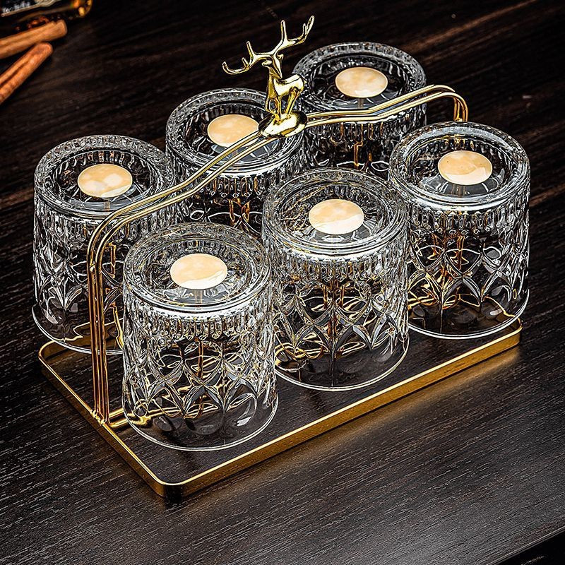 Cawan Bir Kaca Minuman Keras Set Kaca Wiski Mewah Mewah Rumah Cawan Air ...