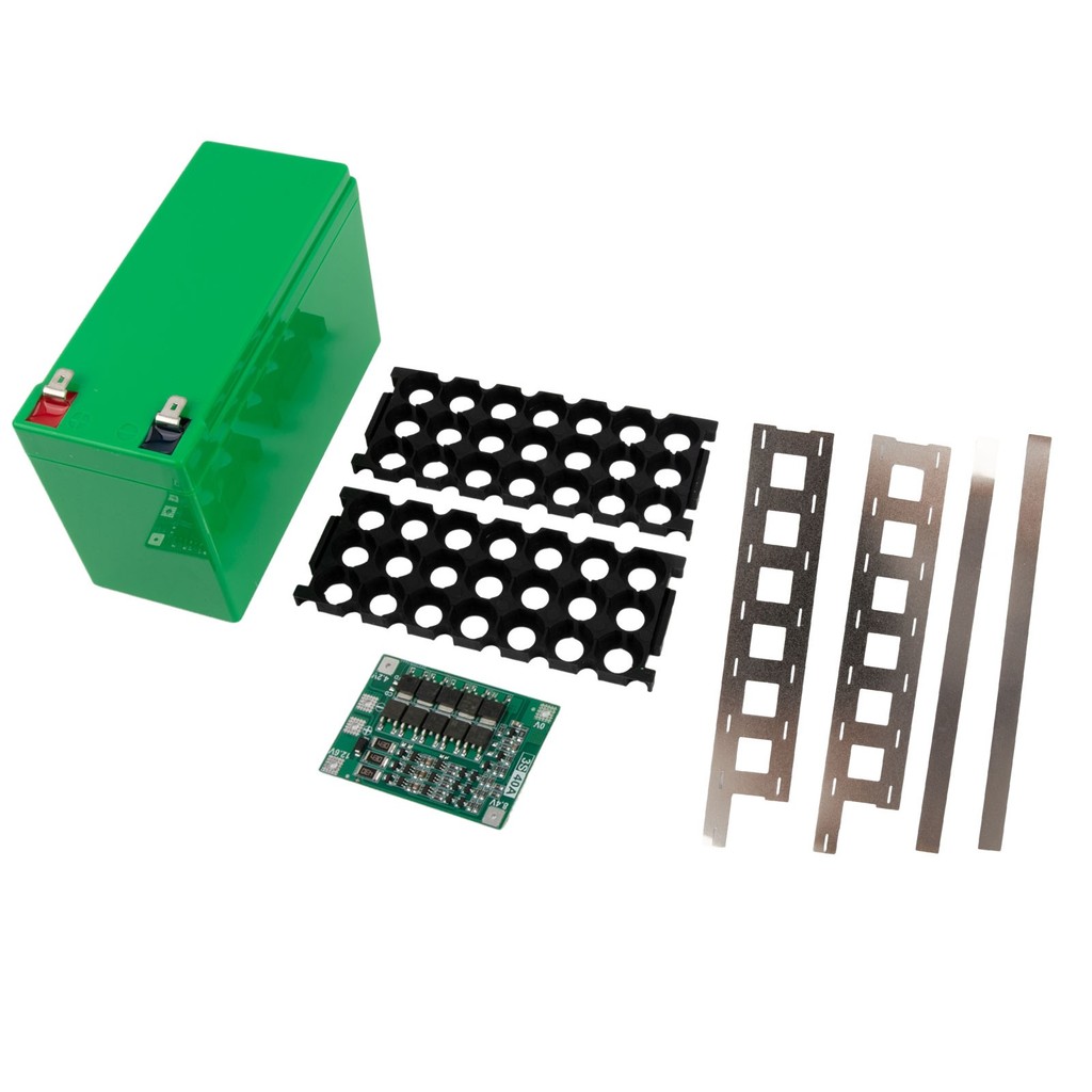 12V Battery Case Holder Fit 18 650 Cells Nickel Strip Storage Box BMS ...