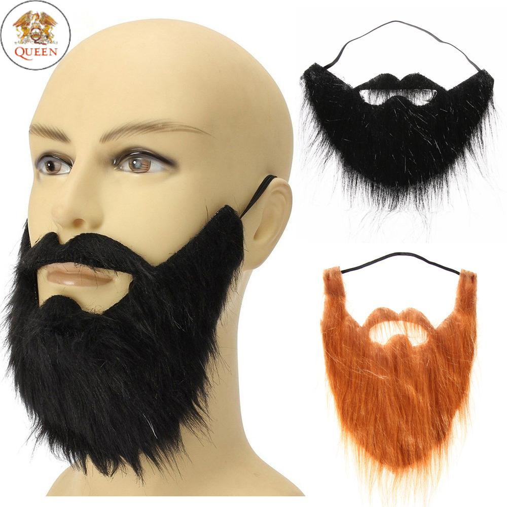 QC Halloween Funny Fake Beard Prom Props Facial Hair Moustache Wig ...