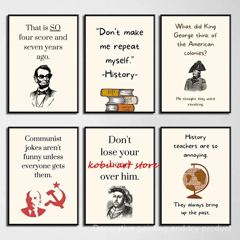 Funny History Teacher Posters Social Studies Classroom Prints Canvas ...