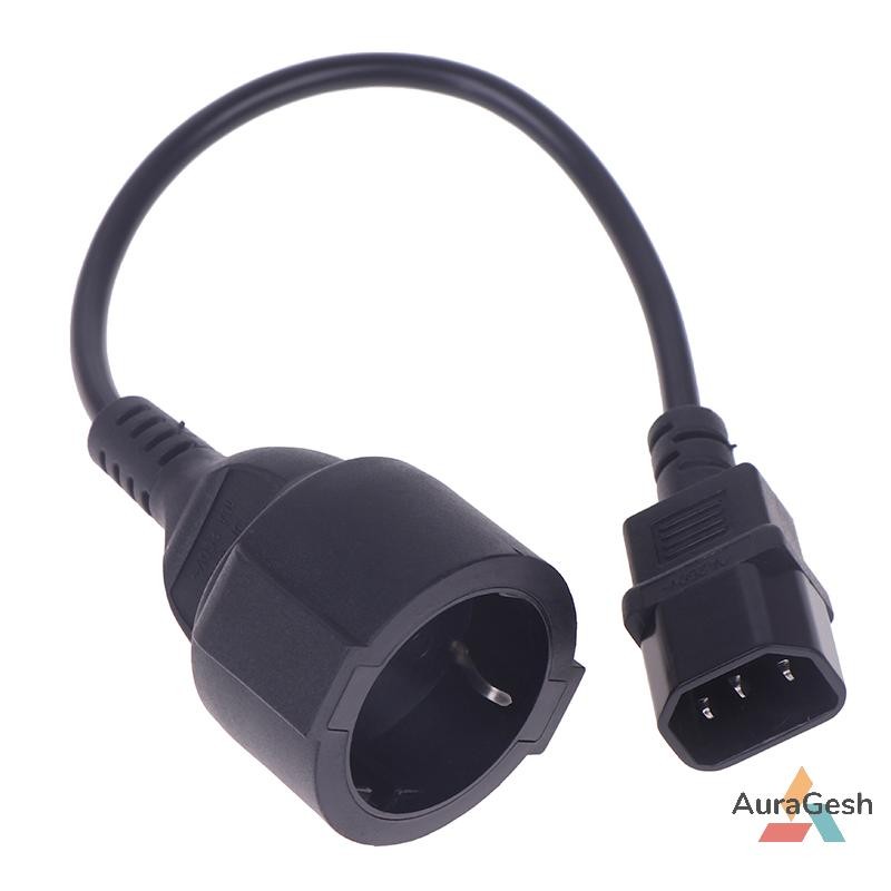 [AuraGesh] PDU UPS Cable IEC C14 To Euro Schuko Socket Power Extend ...
