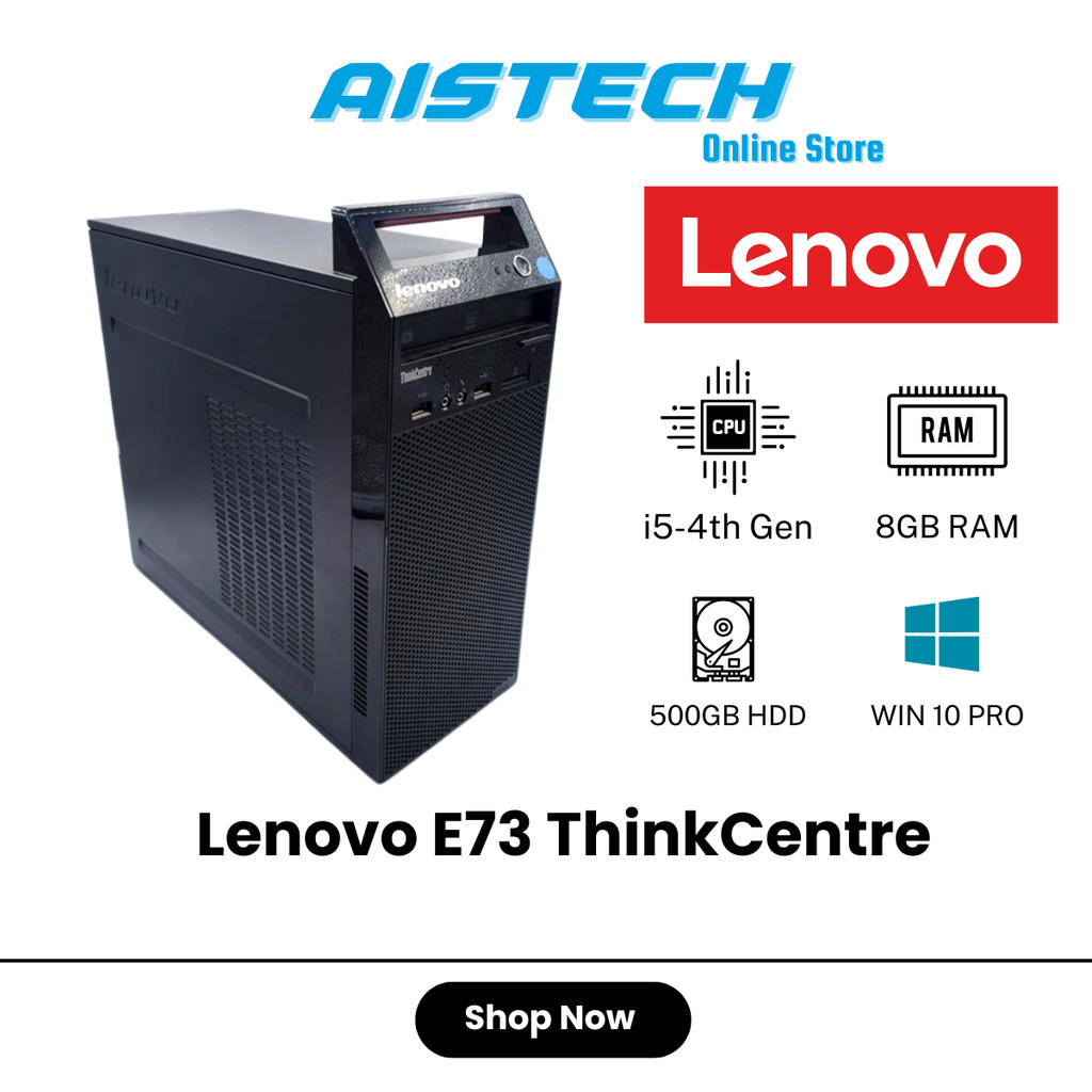 Lenovo E73 Desktop 4th Gen Core i5 8GB 500GB HDD Upgraded Windows 10 ...
