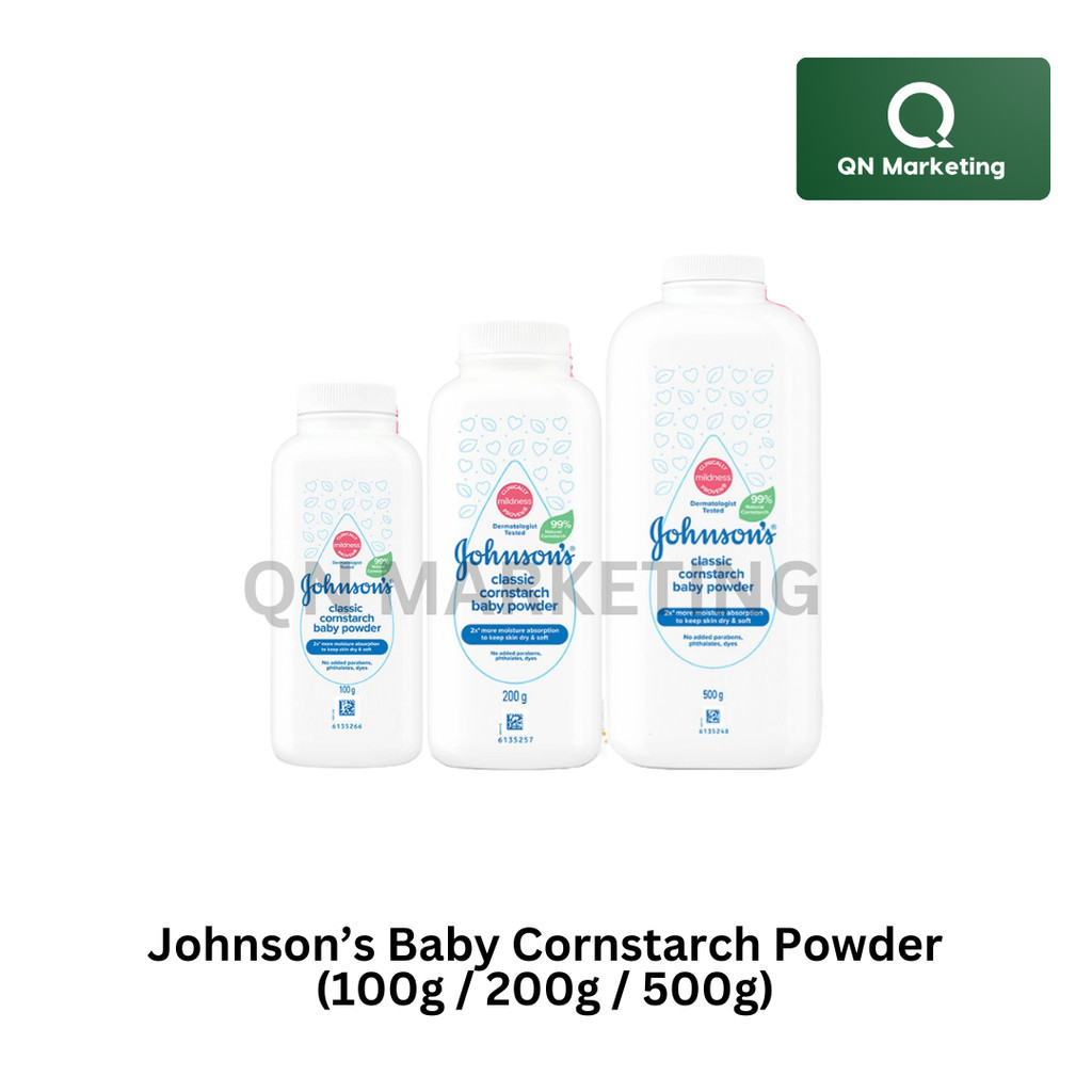 Johnson's Classic Cornstarch Baby Powder [100g / 200g / 500g] | Shopee ...