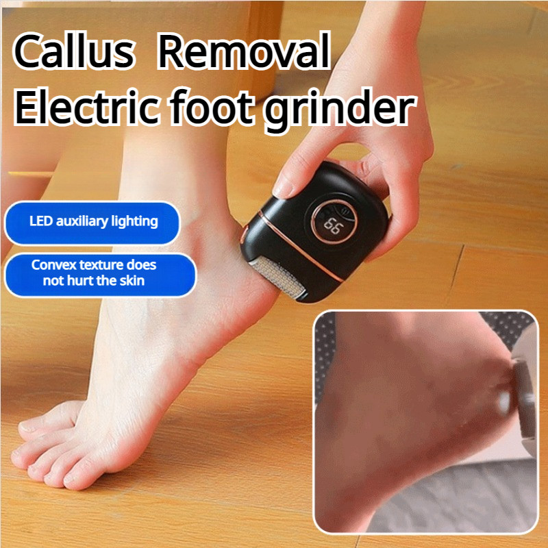 [Exfoliates Dead Skin in Seconds] Electric Heel Scrubber with Digital ...
