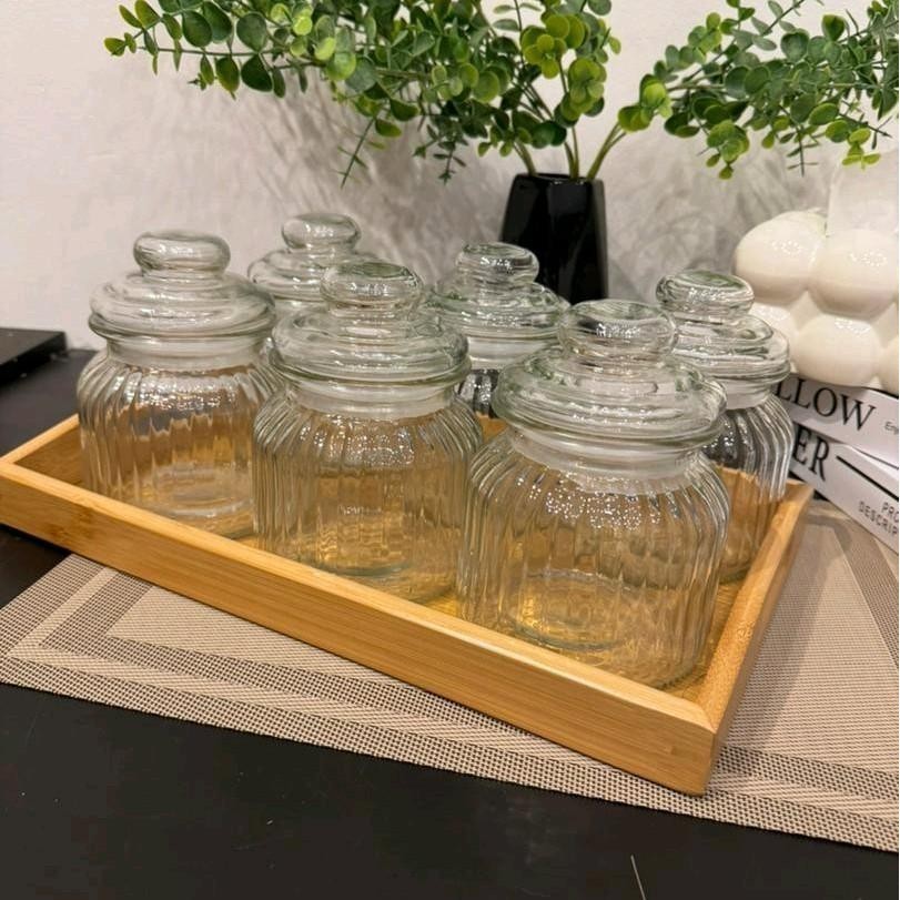 BALANG KUIH RAYA GLASS CLASSY | 6 balang + dulang 38x25x4cm | raya 2024 ...