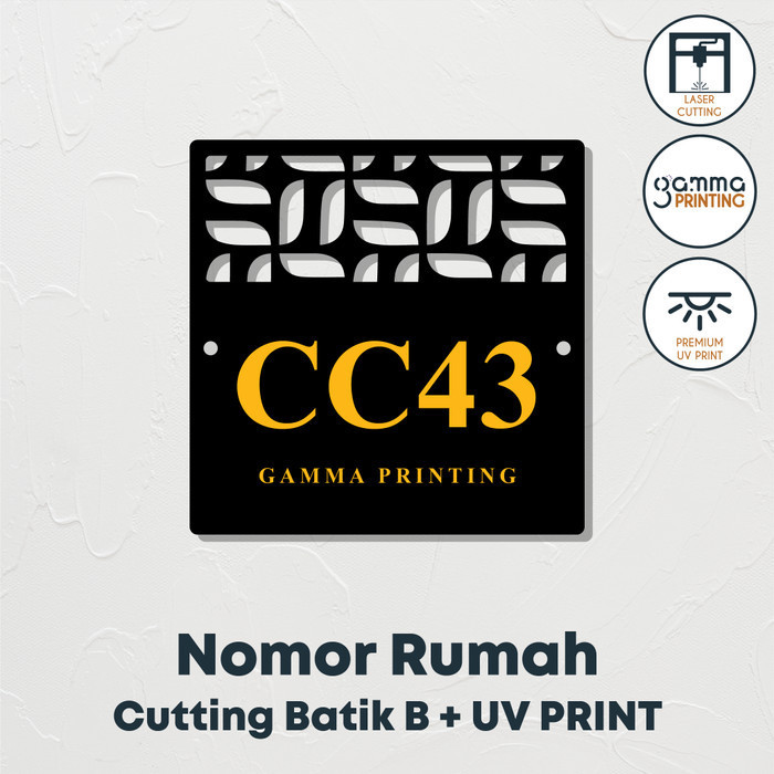 Custom UV Acrylic House Number Batik Hole B/Acrylic Address Board ...