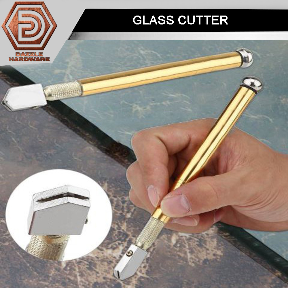 Glass cutter oil feed tipped glass knife tile cutter tile knife glass cutting tool | Shopee Malaysia