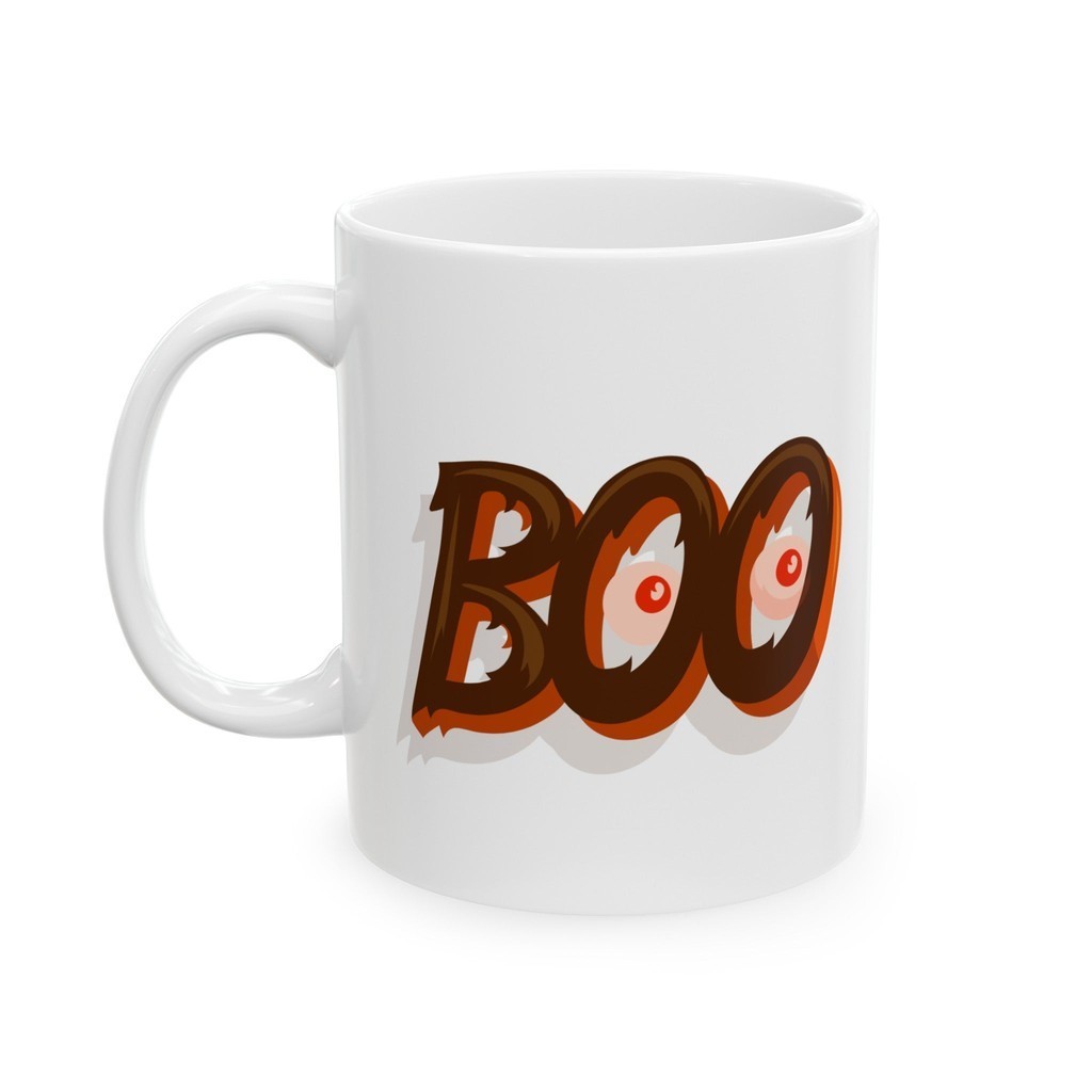 Boo Halloween Typhography Mug Ceramic Mug 11oz | Shopee Malaysia