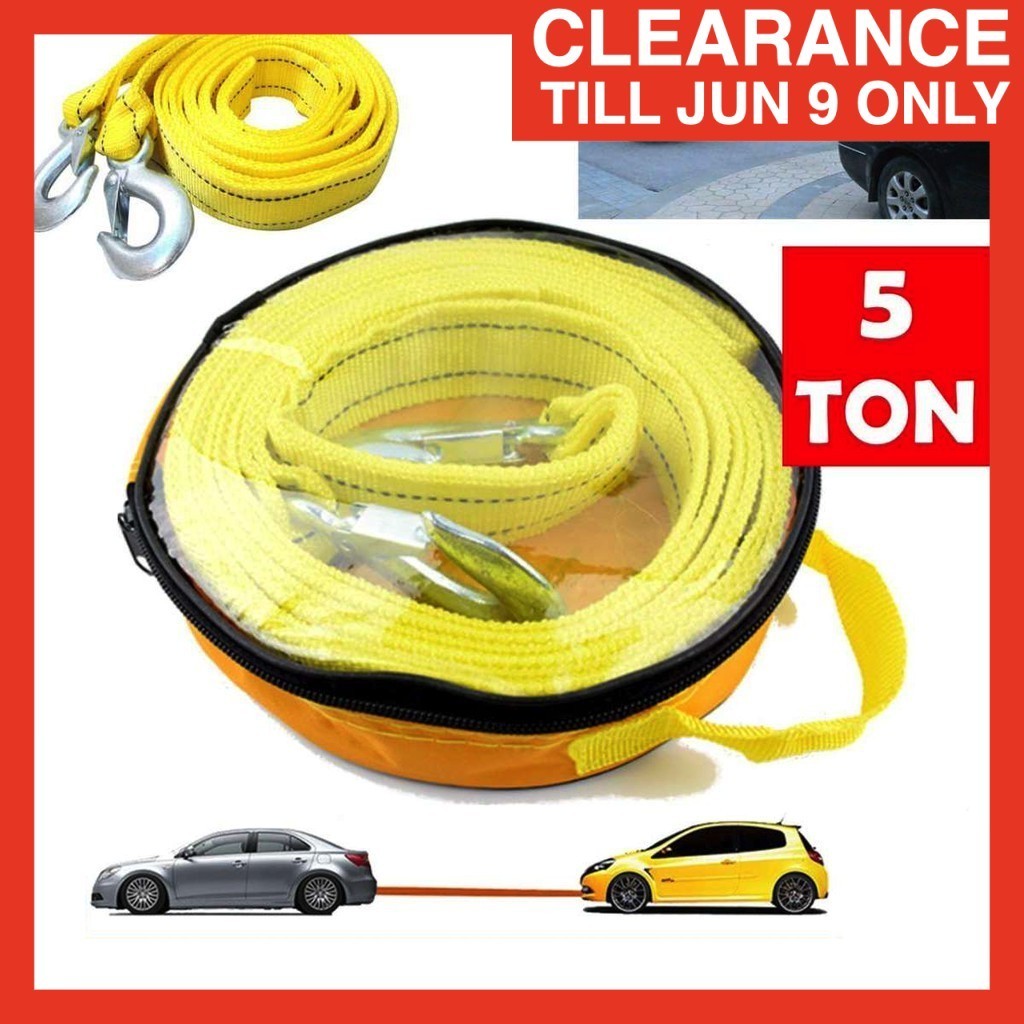 (SUPER STRONG & STABLE) 4Meter 5Ton Universal Trailer Rope Double Layer ...