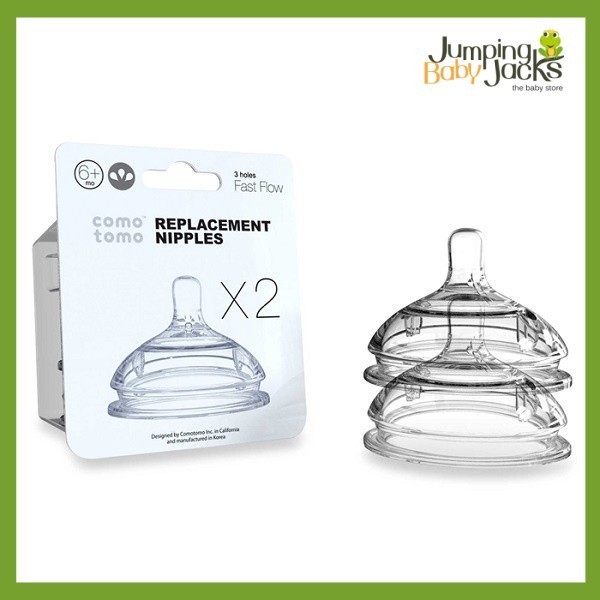 Comotomo Teats Fast Flow (3 Holes) Twin Pack | Shopee Malaysia