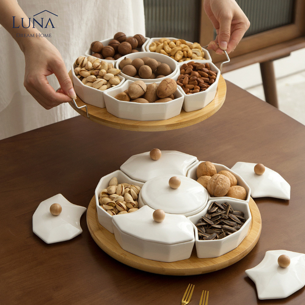 LUNA [Xara Rotatable Serveware Set] Bekas Nasi Lemak Party Serving ...